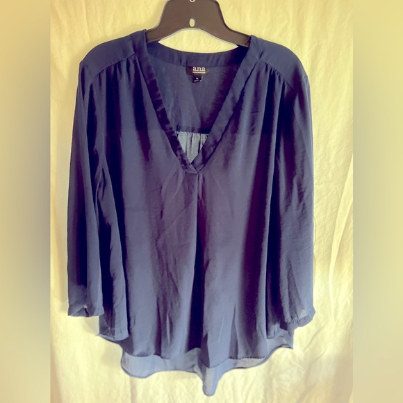 a.n.a | Tops | Navy Blue Ana Top | Poshmark